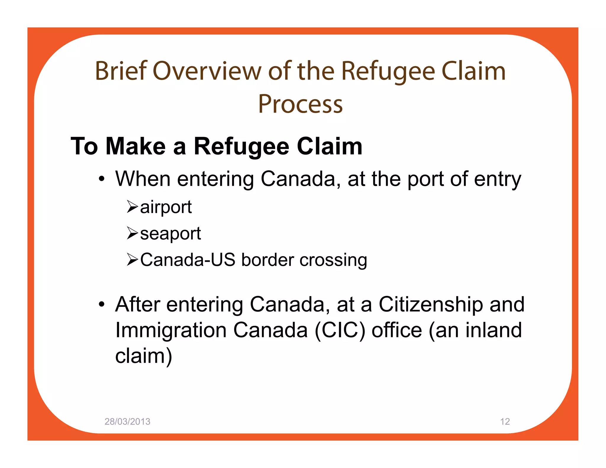 The New Basis of Claim Form (BOC) for Refugee Claims | PDF