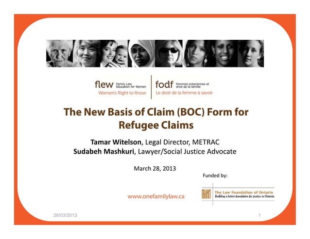 The New Basis of Claim Form (BOC) for Refugee Claims | PDF