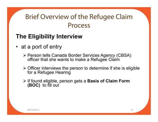 The New Basis of Claim Form (BOC) for Refugee Claims | PDF