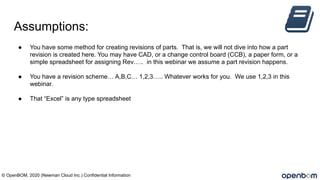 Webinar #19 - BOM revision basics | PDF