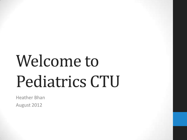 CTU Orientation Part 1 | PPTX | Medical Health