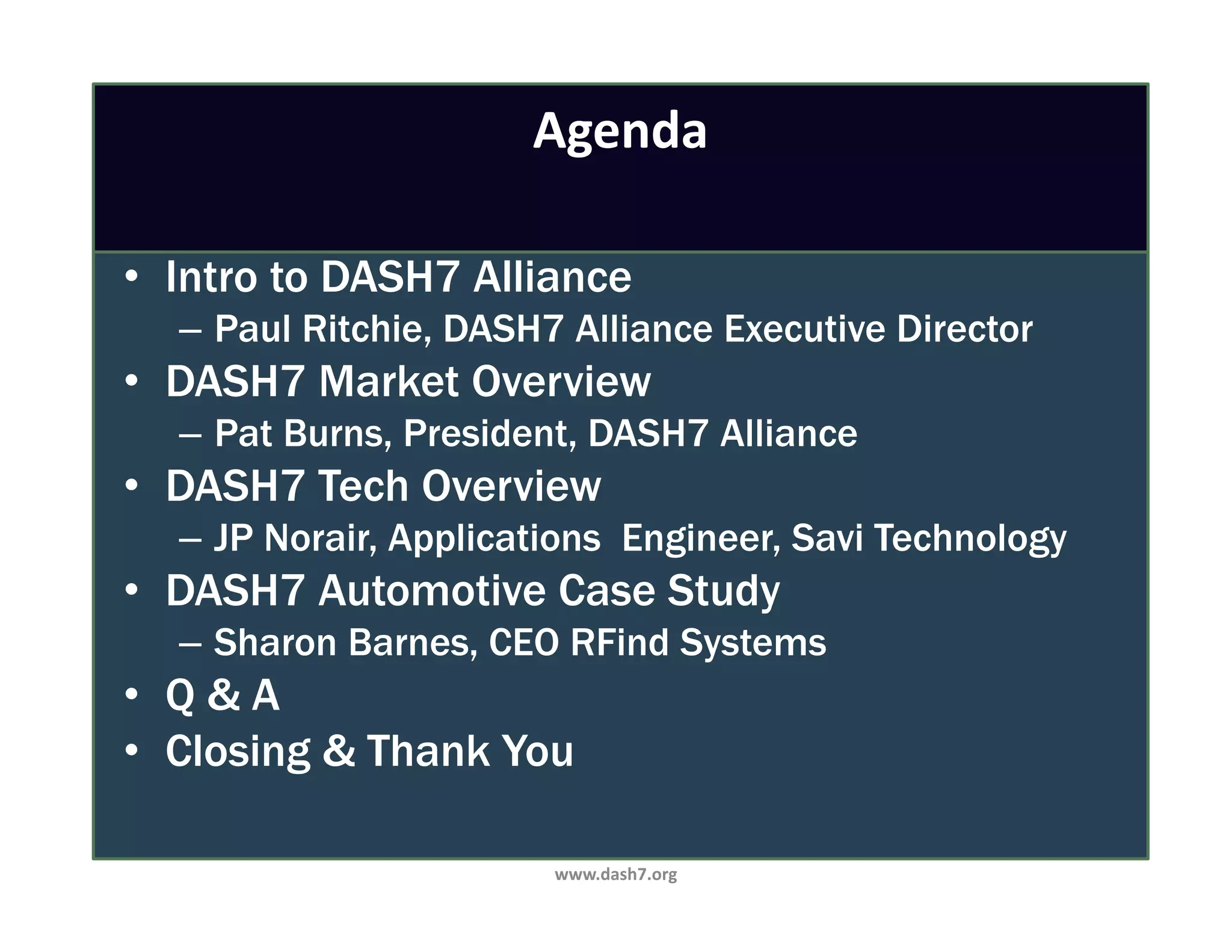 Introduction to DASH7 Webinar Presentation | PDF