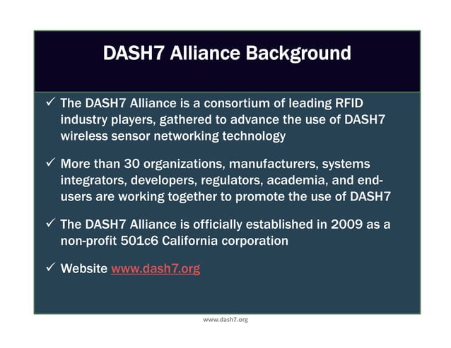 Introduction to DASH7 Webinar Presentation | PDF