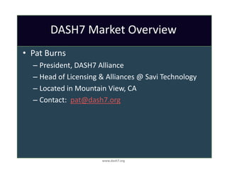 Introduction to DASH7 Webinar Presentation | PPT