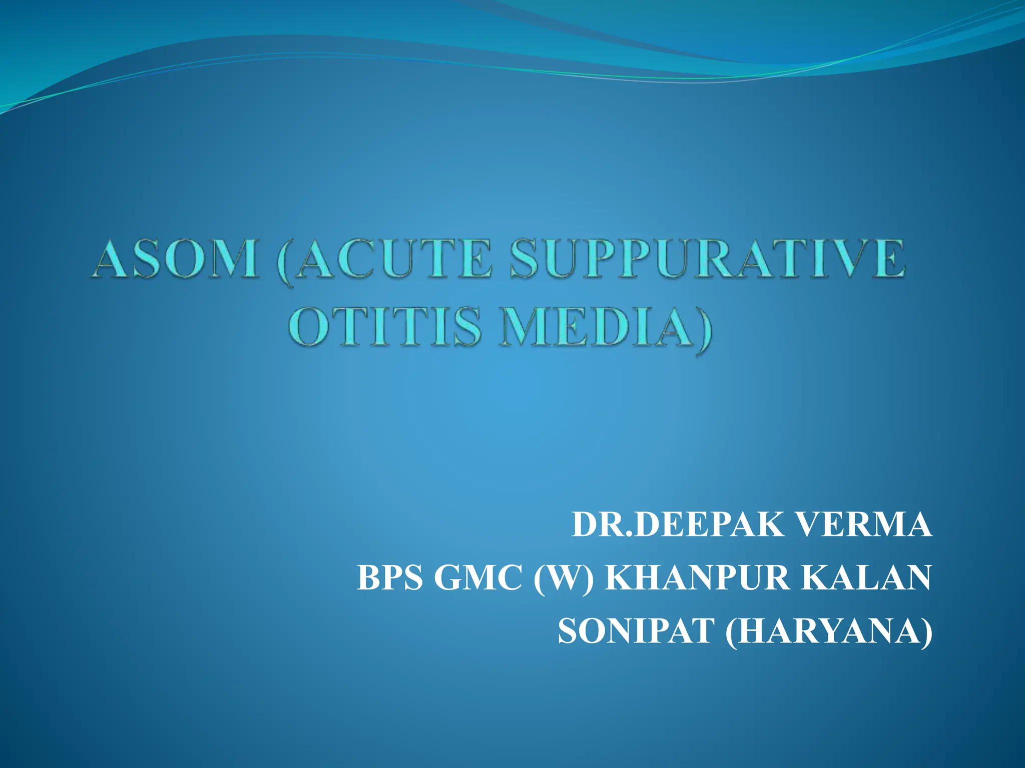 Acute suppuration ve otitis media presentation | PDF