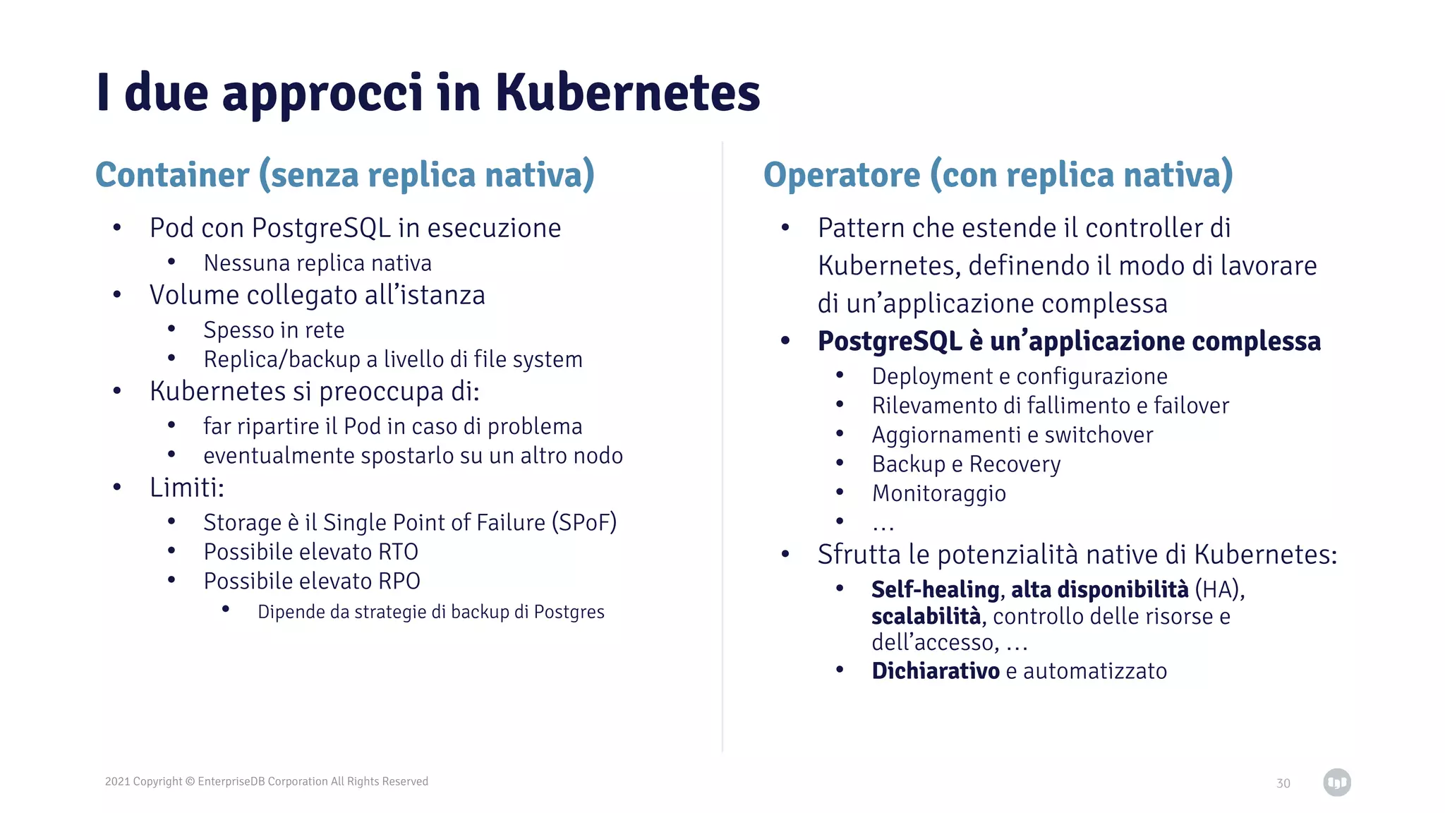 Cloud Native PostgreSQL - Italiano | PPT