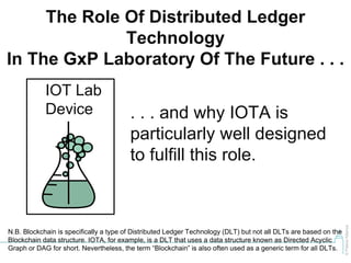 Blockchain and IOT and the GxP Lab Slides | PDF