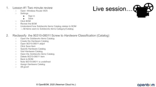 Webinar #25 - OpenBOM and Solidworks Best Practices, Part Two | PPT