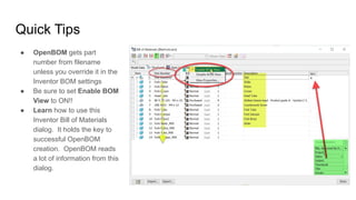 Webinar #28 - OpenBOM for Autodesk Inventor | PPT