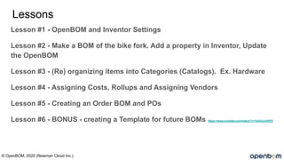 Webinar #28 - OpenBOM for Autodesk Inventor | PPT