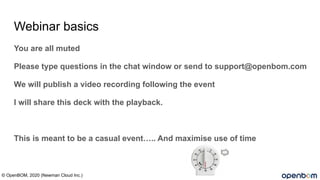 Webinar #29 - OpenBOM Basics: A Single Source Of Truth | PPT