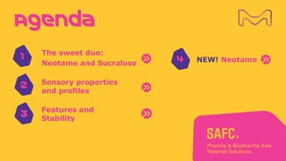 The High Intensity Sweeteners Neotame and Sucralose: 2 Ways to ace the ...