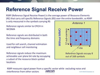AIRCOM LTE Webinar 3 - LTE Carriers | PDF