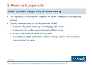 Training Module on Electricity Market Regulation - SESSION 4 - Revenue ...