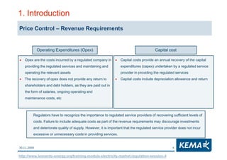 Training Module on Electricity Market Regulation - SESSION 4 - Revenue ...