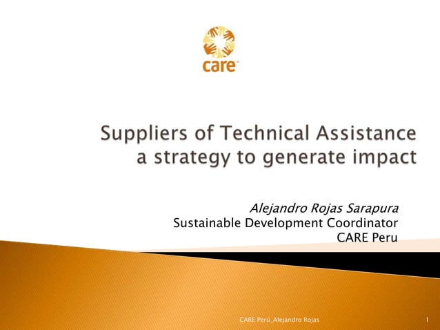 Webinar #4 CARE Peru Technical Assistance Providers Model | PPTX ...