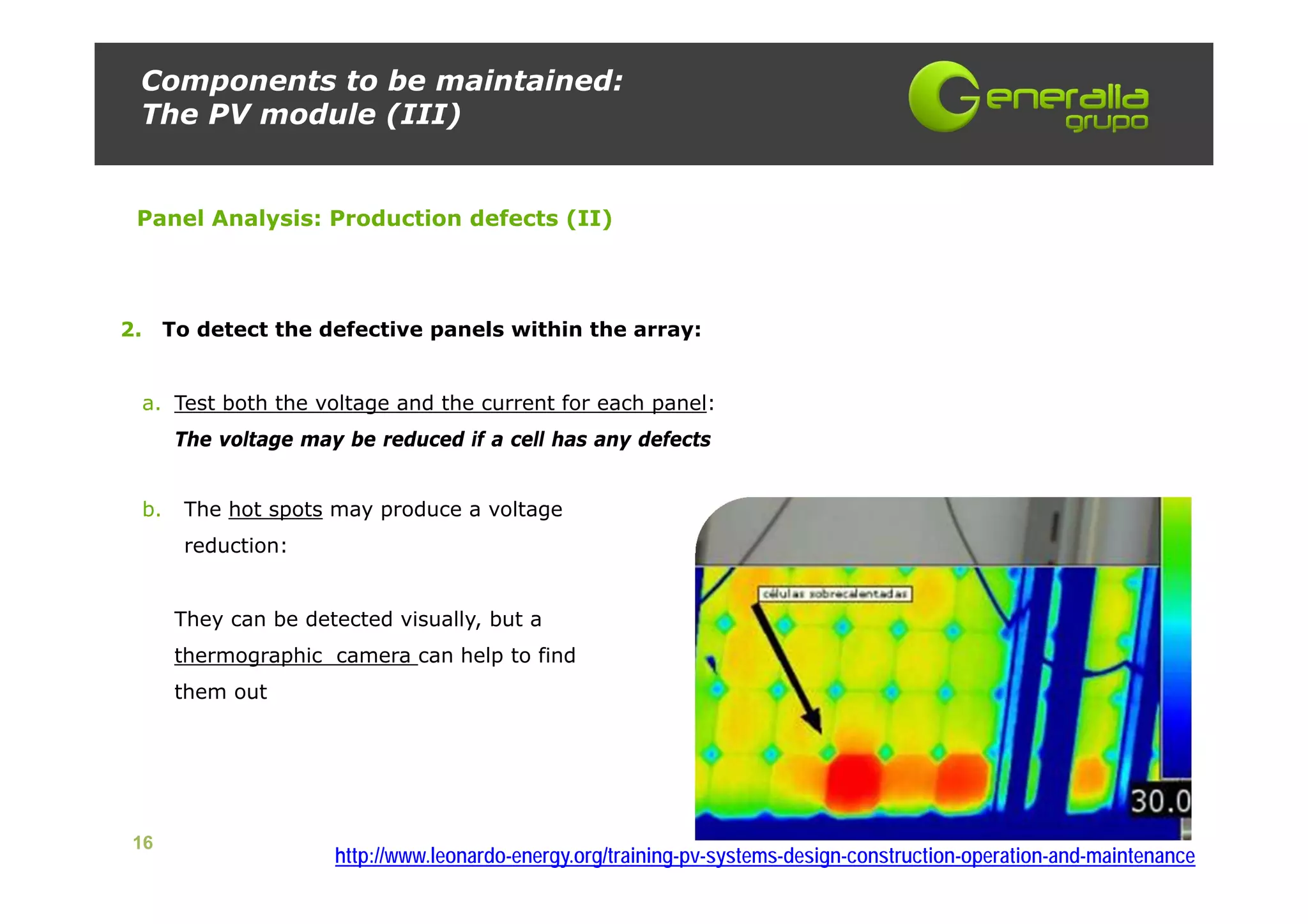 Photovoltaic Training - Session 4 - Plant Maintenance | PDF