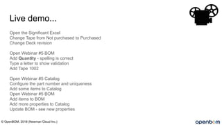 BOM Management Webinar: Part Numbers - Intelligent or Just Numbers? | PDF