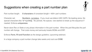 BOM Management Webinar: Part Numbers - Intelligent or Just Numbers? | PDF