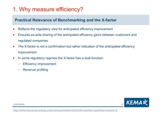 Training Module on Electricity Market Regulation - SESSION 6 - Efficiency Assessments | PPT