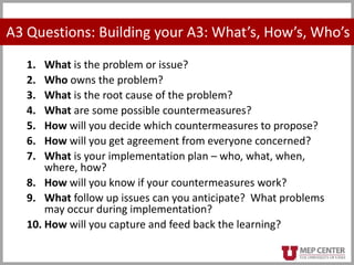 How to do an A3 Report | PPTX