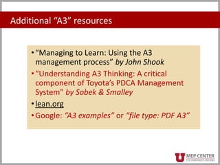 How to do an A3 Report | PPTX