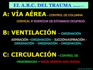 WEBINAR EL A.B.C. DEL TRAUMA SEGUNDA PARTE | PPT