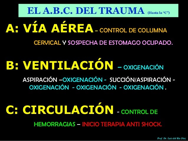 WEBINAR EL A.B.C. DEL TRAUMA SEGUNDA PARTE