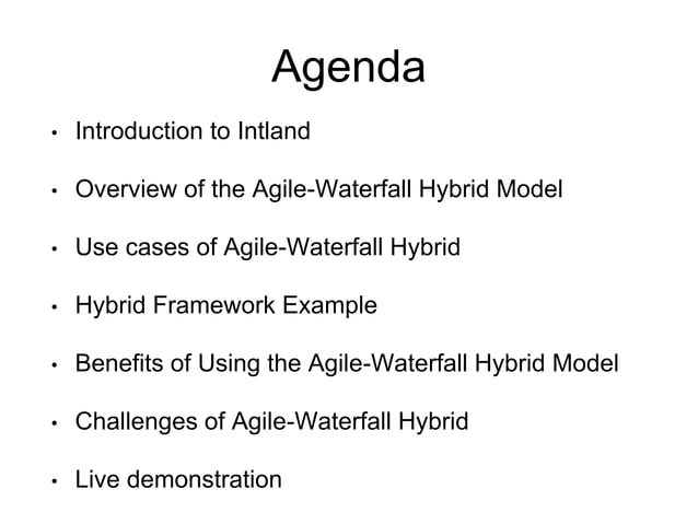 Software Development with Agile Waterfall Hybrid Method | PPT
