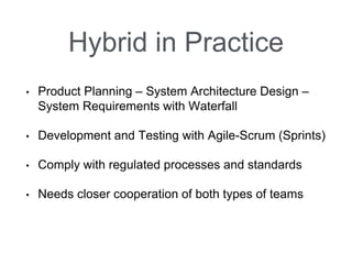Software Development with Agile Waterfall Hybrid Method | PPT