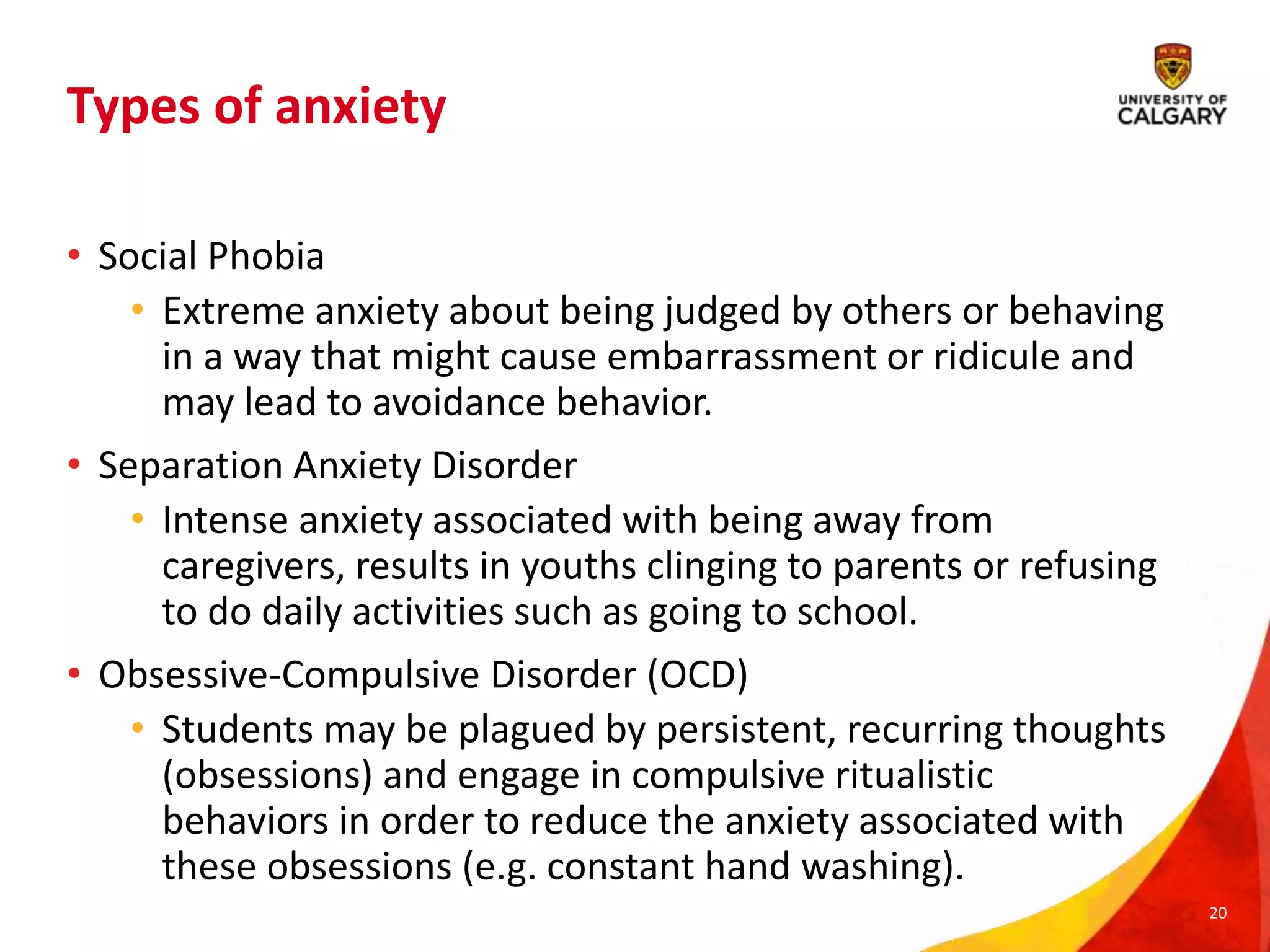 Overcoming anxiety in schools | PPTX