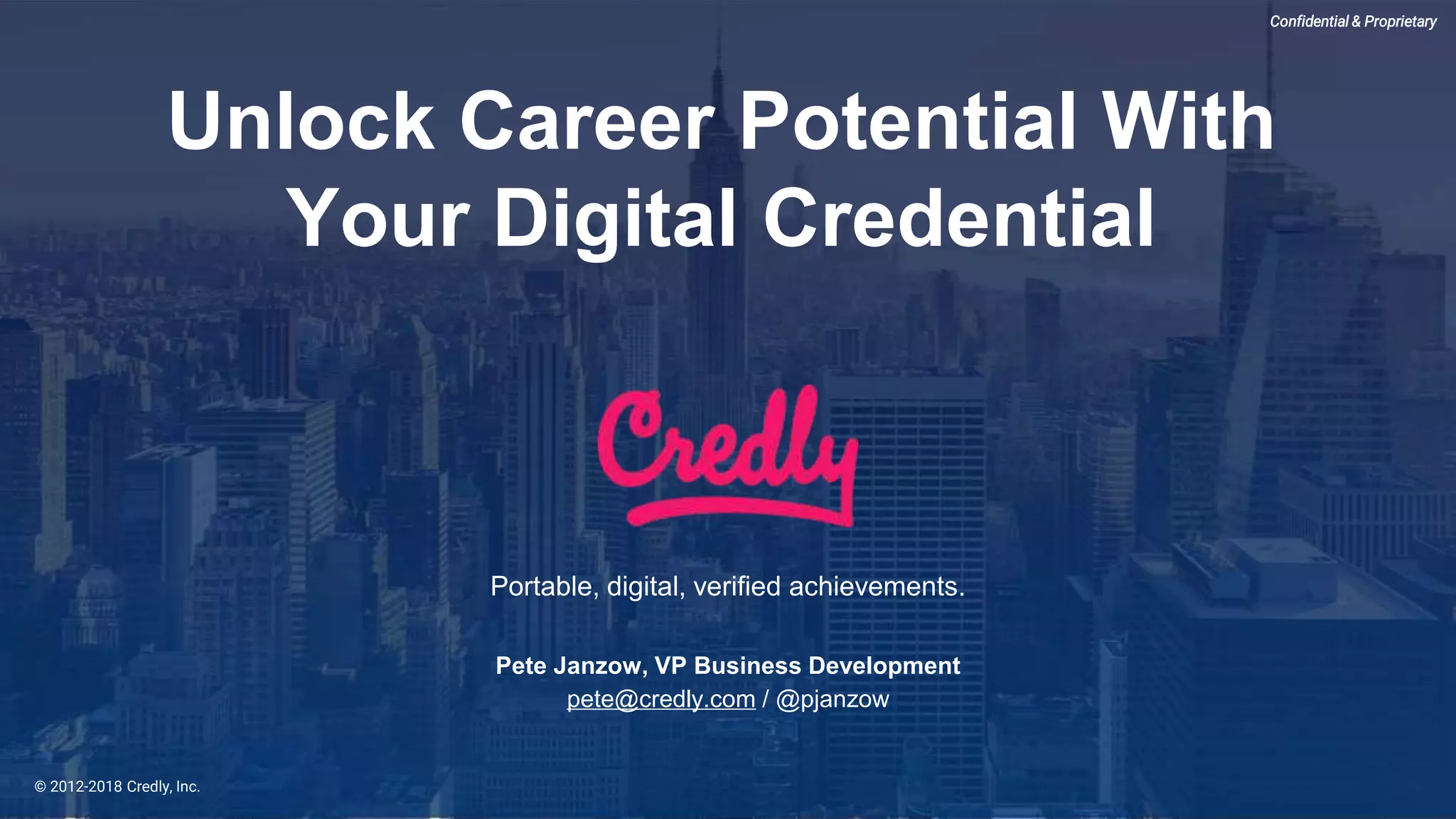 Webinar aug 2018 unlock career potential with digital credentials (1) | PPT