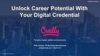Webinar aug 2018 unlock career potential with digital credentials (1) | PPT