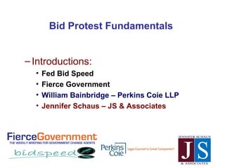 FED GOV CON - Bid Protest Fundamentals | PPT