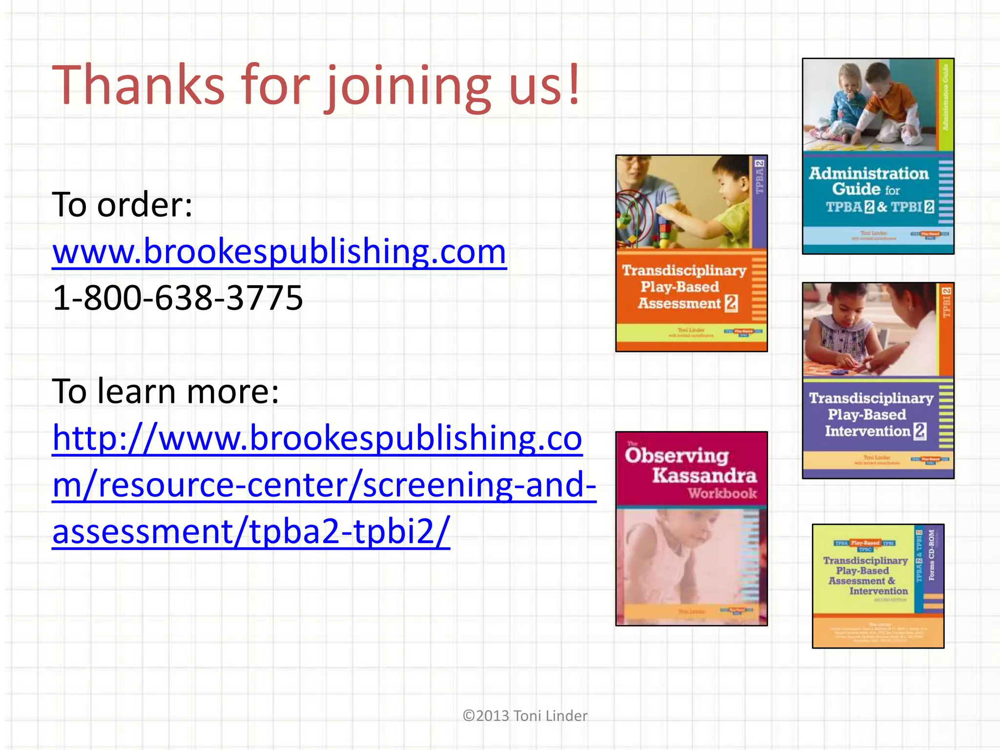 Transdisciplinary Play-Based Assessment and Intervention for Young ...