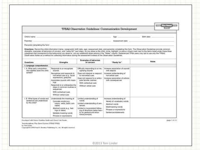 Transdisciplinary Play-Based Assessment and Intervention for Young ...