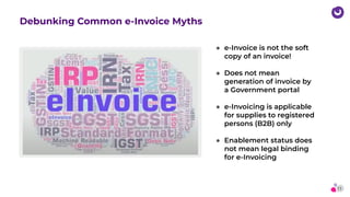 Webinar : e-Invoicing Under GST | PDF