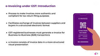 Webinar : e-Invoicing Under GST | PDF