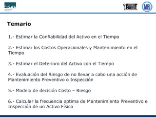 Calculo de la frecuencia optima de mantenimiento preventivo e ...
