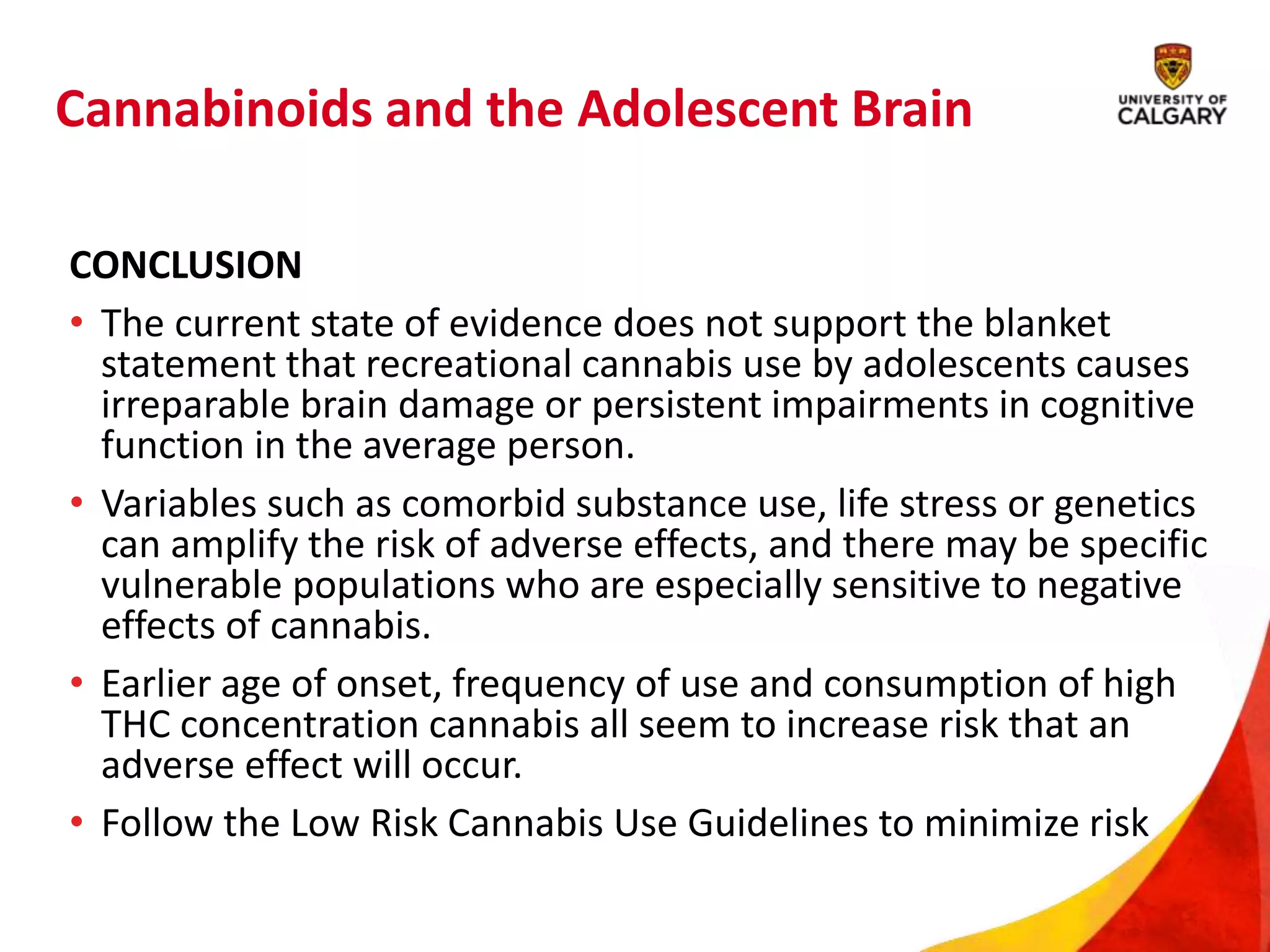Cannabis legalization and youth | PPTX