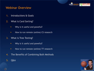 Card Sorting & Tree Testing Webinar | PPT
