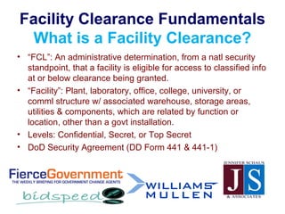 FED GOV CON - Security & Facility Clearances | PPT