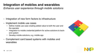 NXP MIFARE Webinar: Complement Use Cases With Mobiles And Wearables | PDF