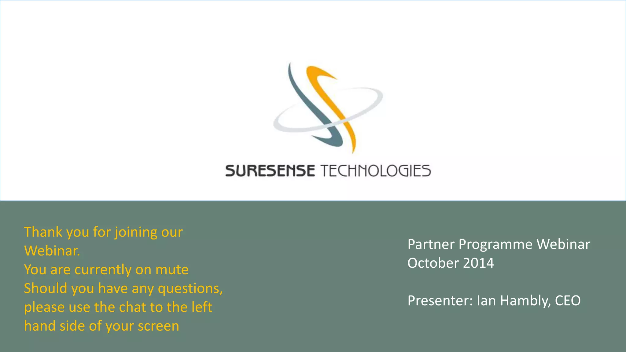 Suresense Technologies Webinar - How to benefit from the energy efficiency market | PPT