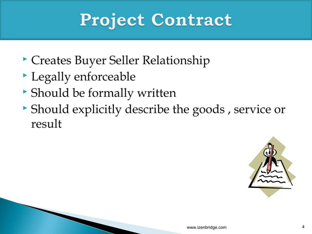 Procurement Contract Types | PMP | iZenBridge - Webinar | PPT ...