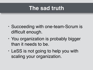 Scaling Agile with LeSS (Large Scale Scrum) | PPT