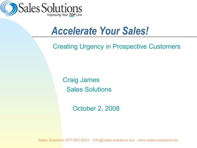 Create Urgency in the Sales Process | PPT
