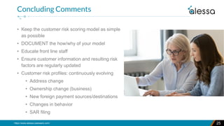 Elements of Customer Risk: Profiles and Relationships | PPT