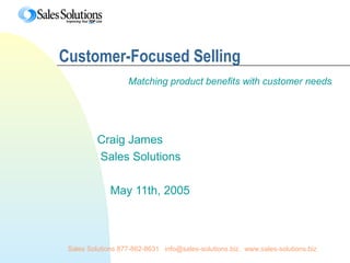 Cutomer-Focused Selling | PPT