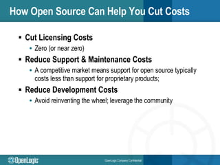 OpenLogic - Open Source Cost Savings in Economic Downturn | PPT
